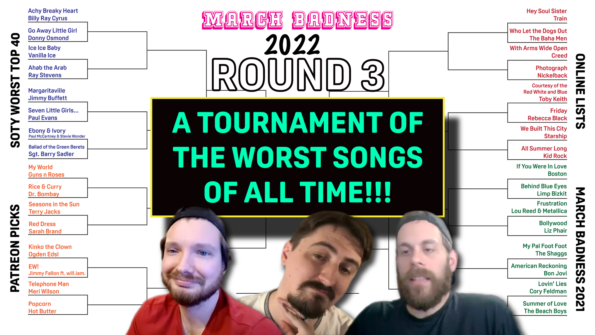 March Badness 2022: Final Four Worst Songs Ever | Tastes Like Music